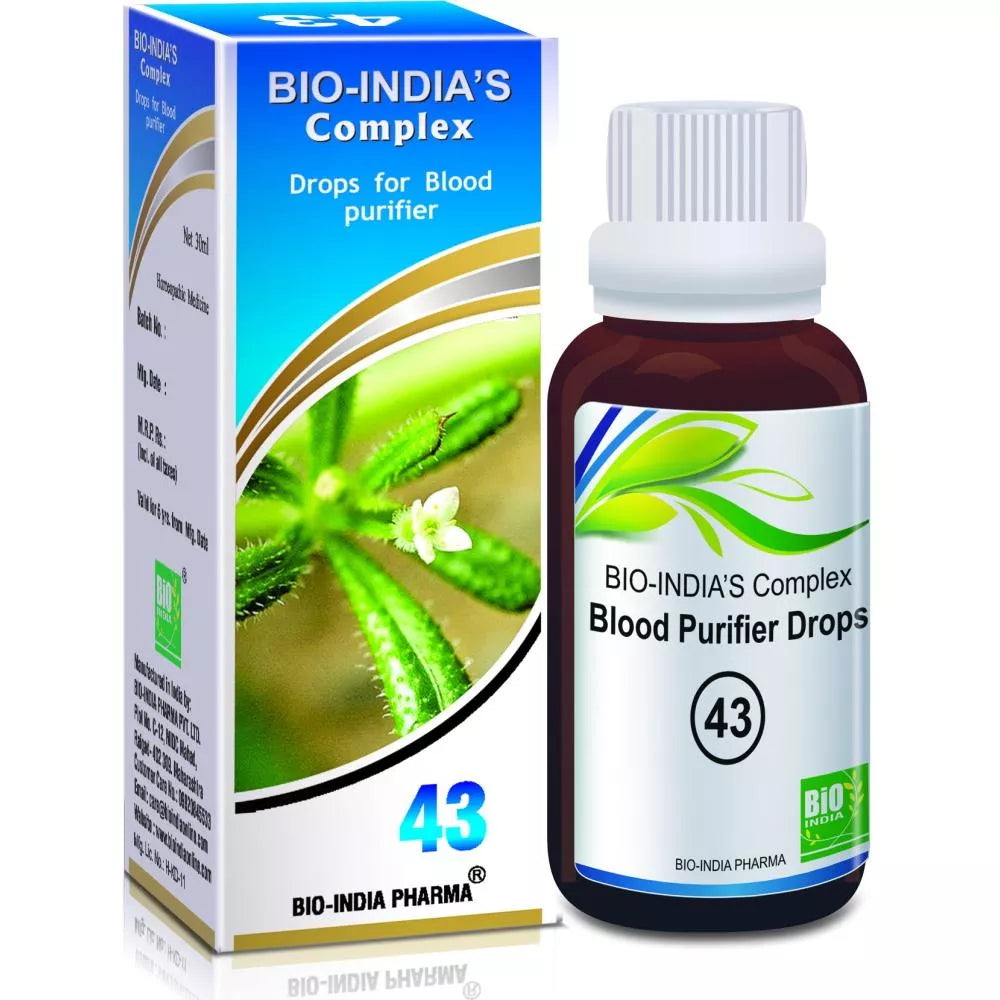 Bio India Complex 43 Blood Purifier Drop - 30 ml – AyushKart