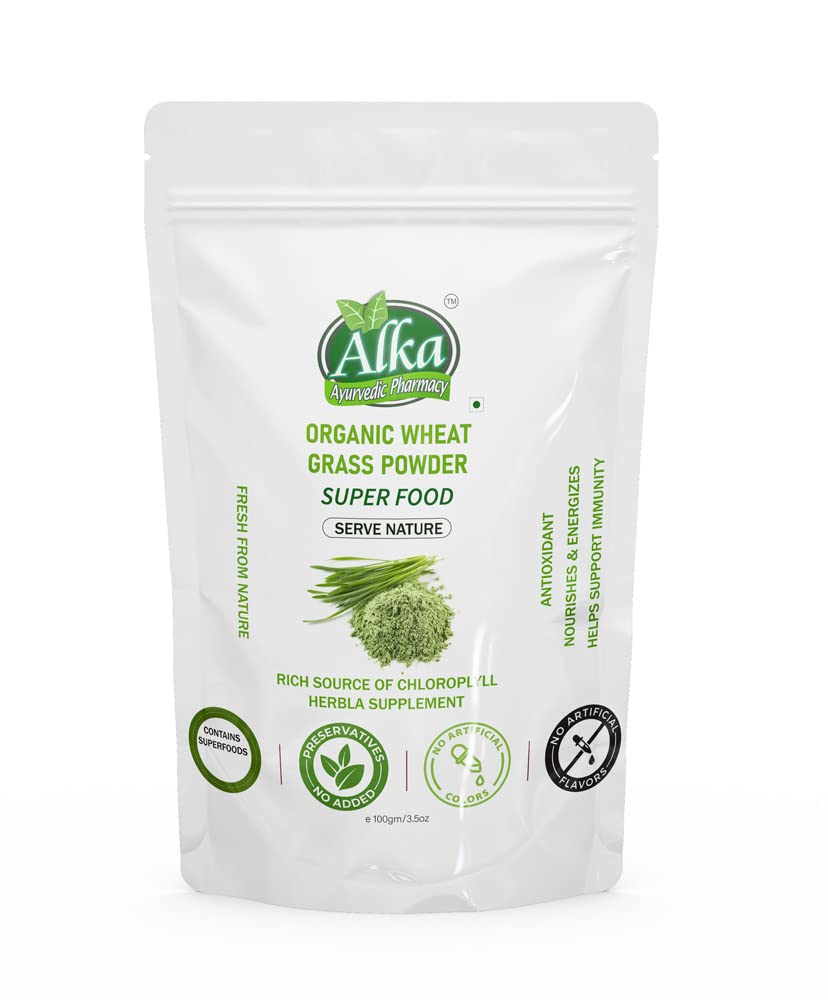Alka Ayurvedic Wheat Grass Powder - 100 gms – AyushKart