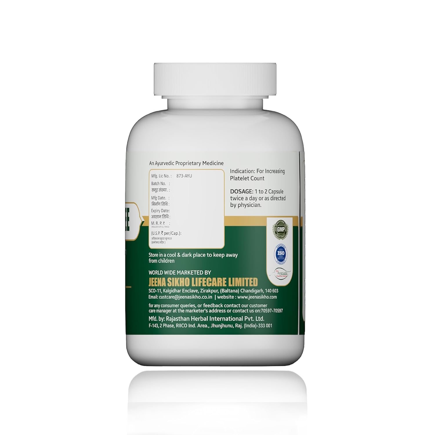 Jeena Sikho Js-Platojee Capsules | Platelet Increasing Herbal Suppleme ...