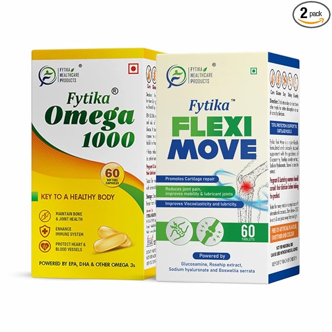 Fytika Omega 1000 + Flexi Move - Combo Pack – AyushKart
