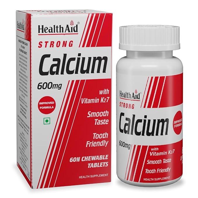 HealthAid Strong Calcium 600mg - 60 Chewable Tables – AyushKart
