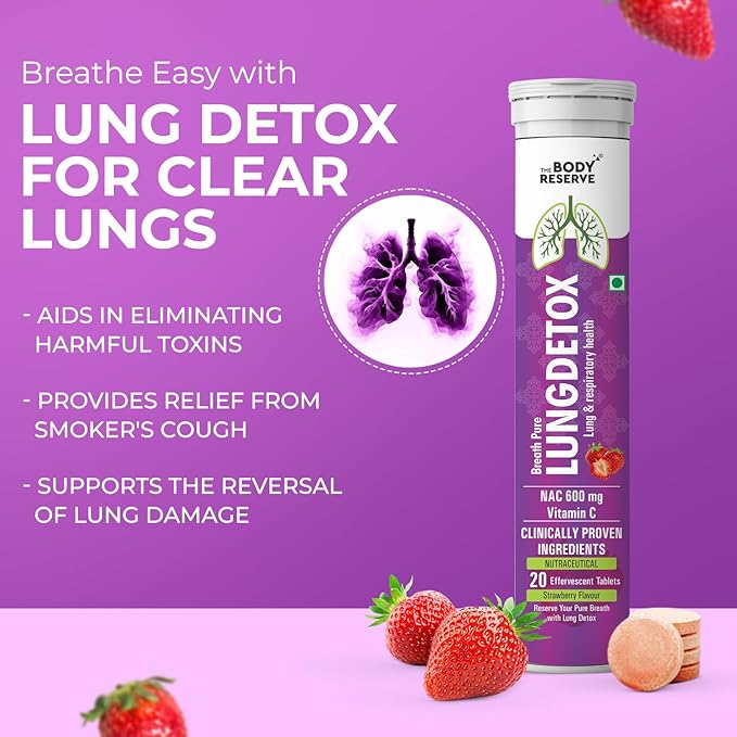 The Body Reserve Lung Detox Effervescent Tablets Strawberry Flavour ...