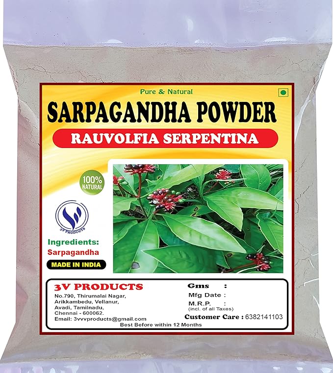 3V Products Sarpagandha Powder - 1Kg – AyushKart