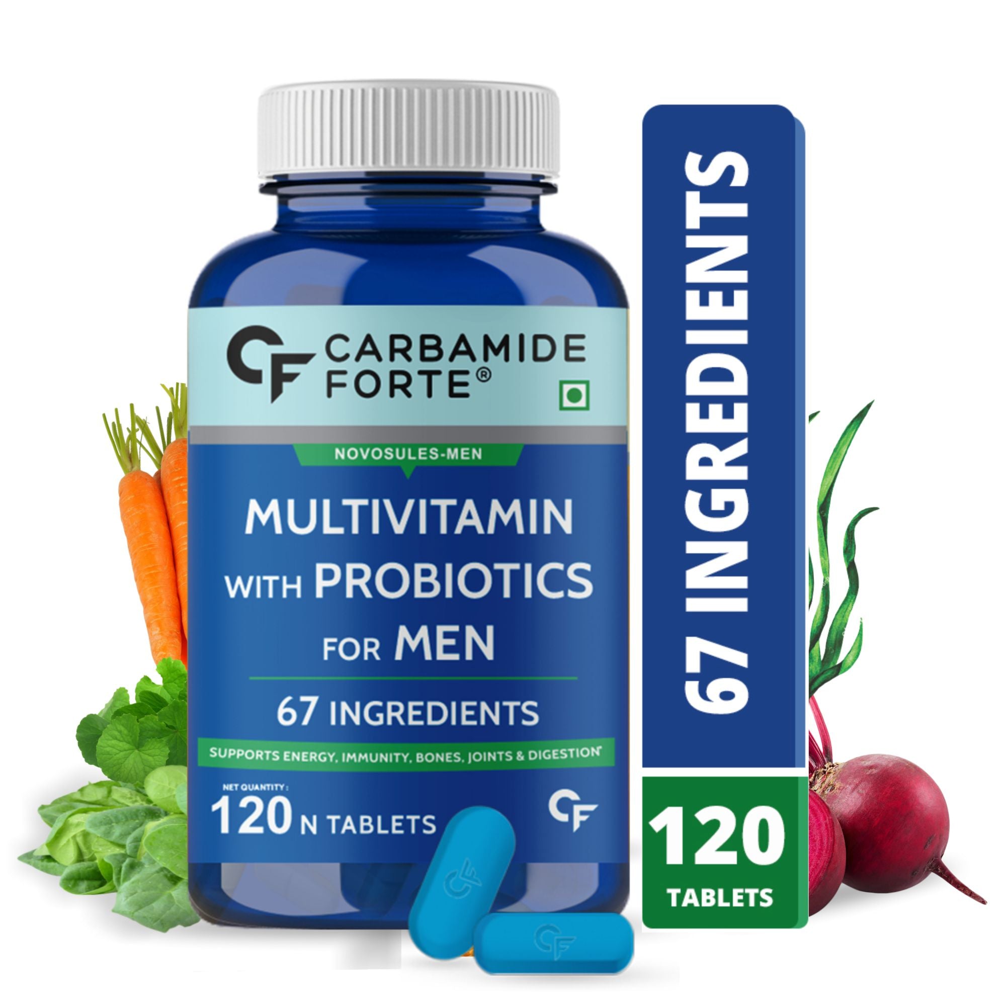 Carbamide Forte Multivitamin for Men for Immunity & Energy – 120 Veg T ...