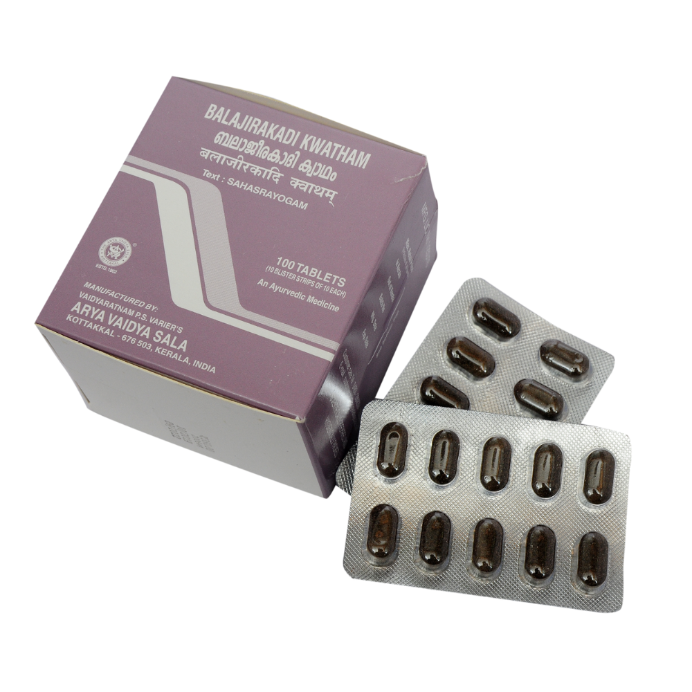 Kottakkal Arya Vaidya Sala Balajirakadi kwatham Tablet - 100 tabs ...