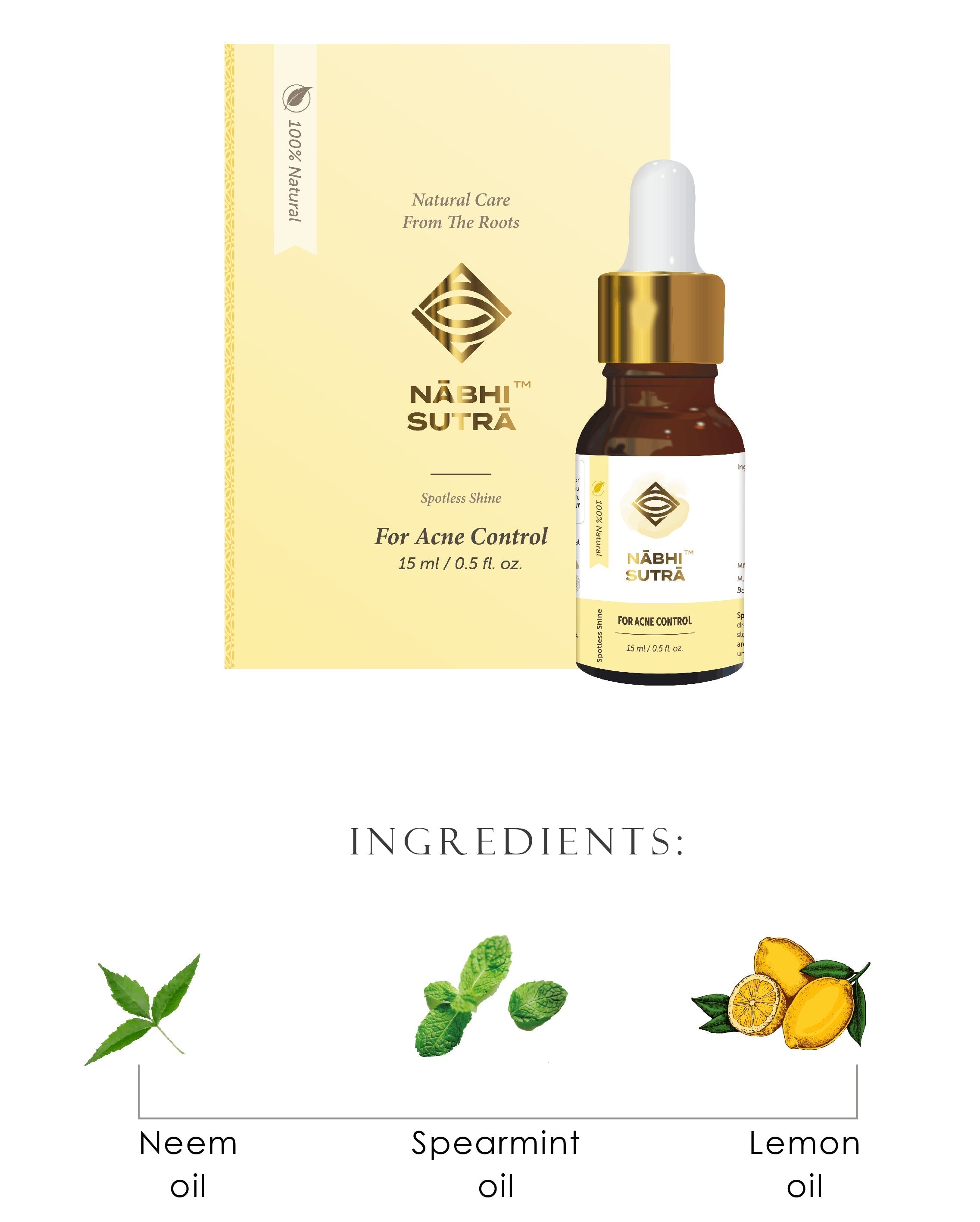 Nabhi Sutra Acne Control - Belly Button Oil - 15 ml – AyushKart