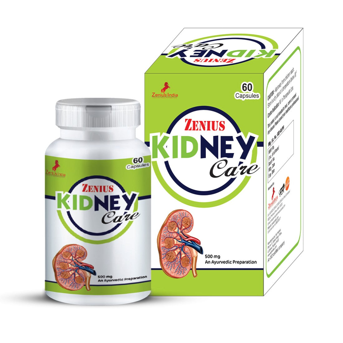 Zenius India Kidney Care Capsule - 60 Caps – AyushKart